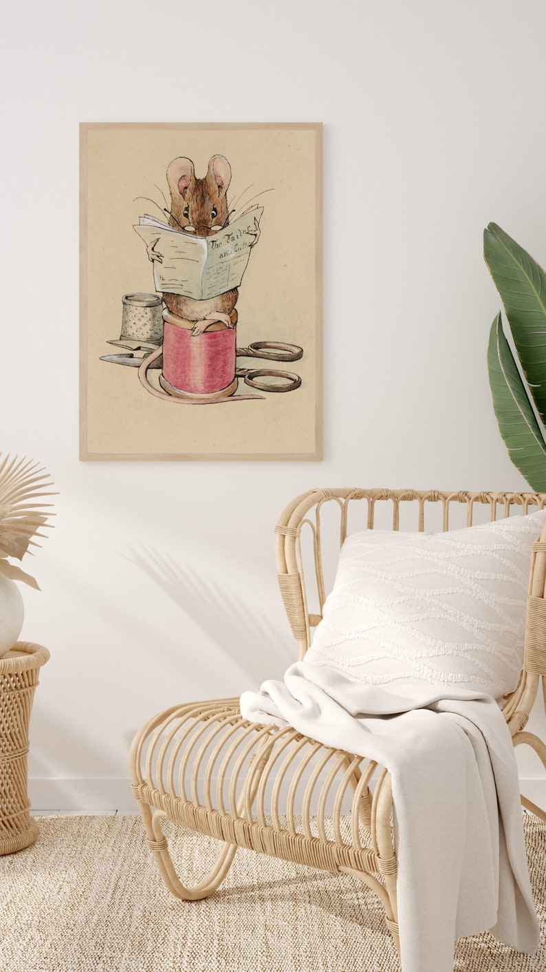 Printable Little Mouse Sitting on a Spool of Thread - the Taylor Mouse ...