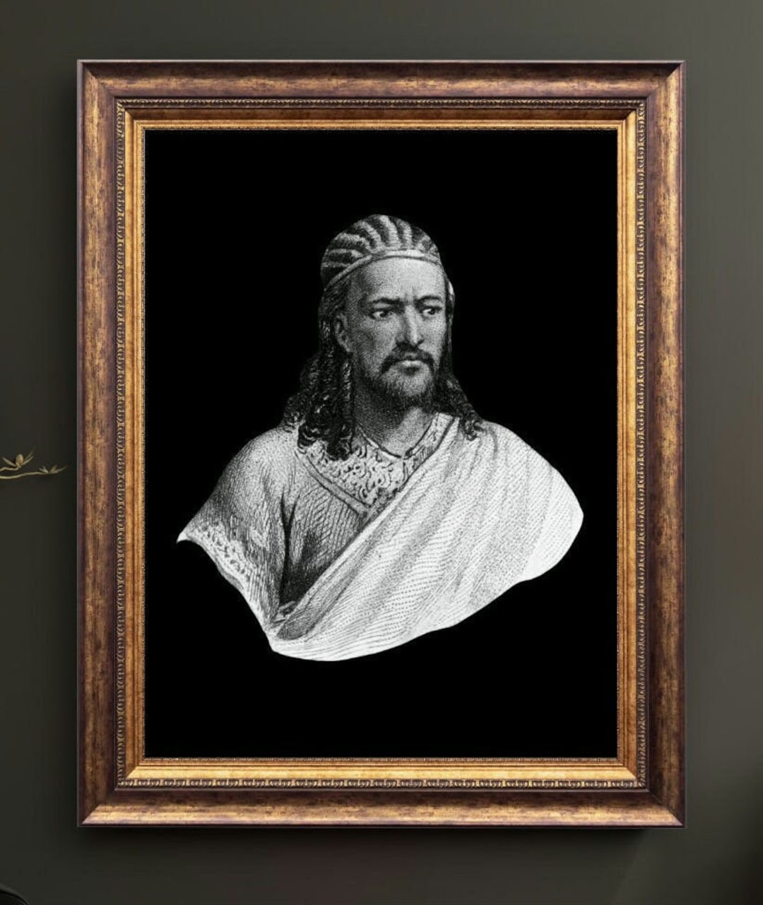 Printable Tewodros II Emperor of Ethiopia, 1860s Engraving | African ...