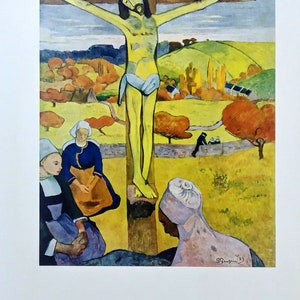 The Yellow Christ by Van Gogh, Art Print book Color Plate 14.5 X 10.5 ...
