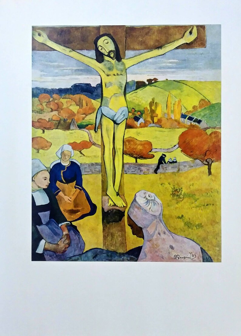 The Yellow Christ by Van Gogh Art Print book Color Plate - Etsy