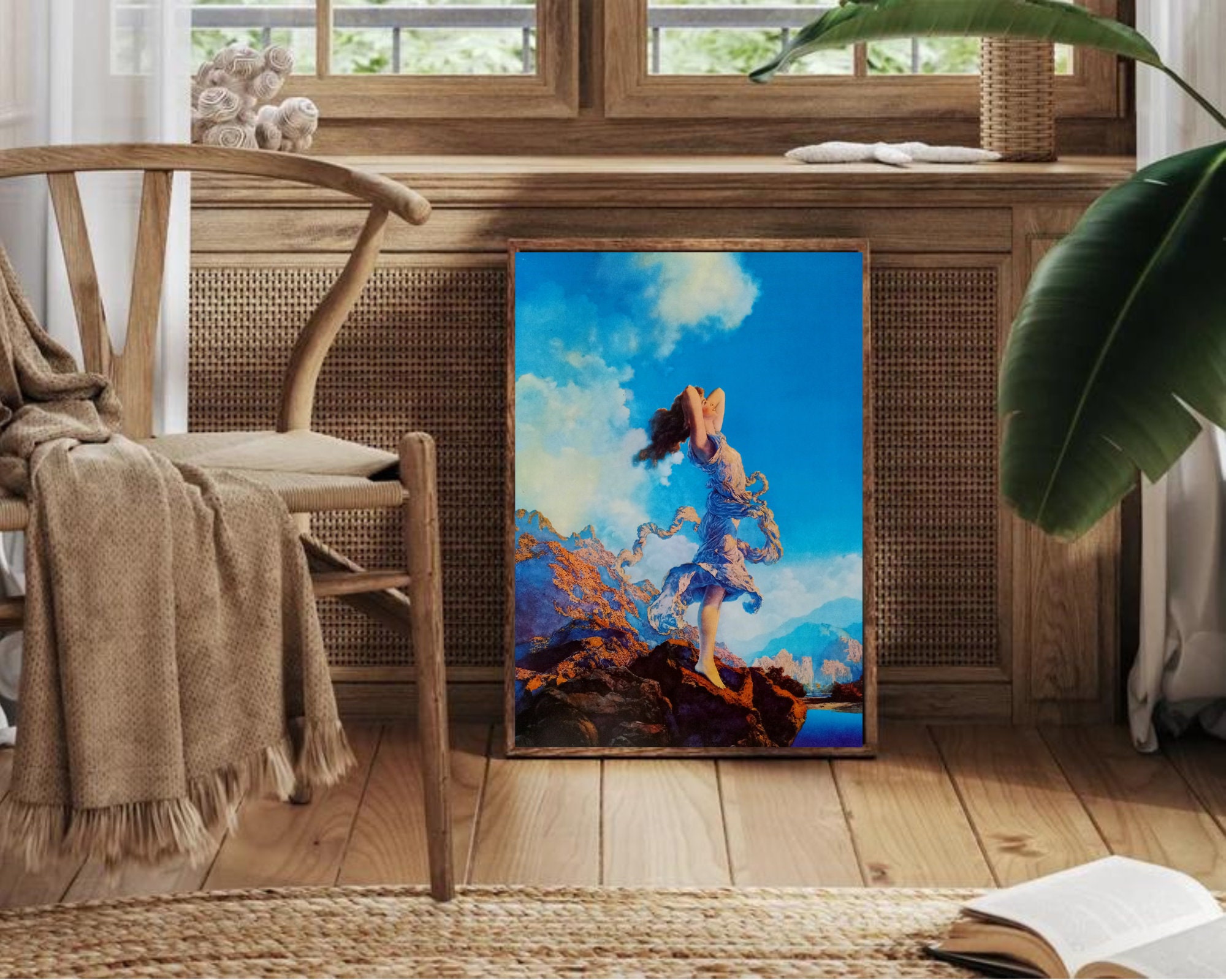Printable Girl Against a Blue Sky With Clouds - ECSTASY by Maxfield ...