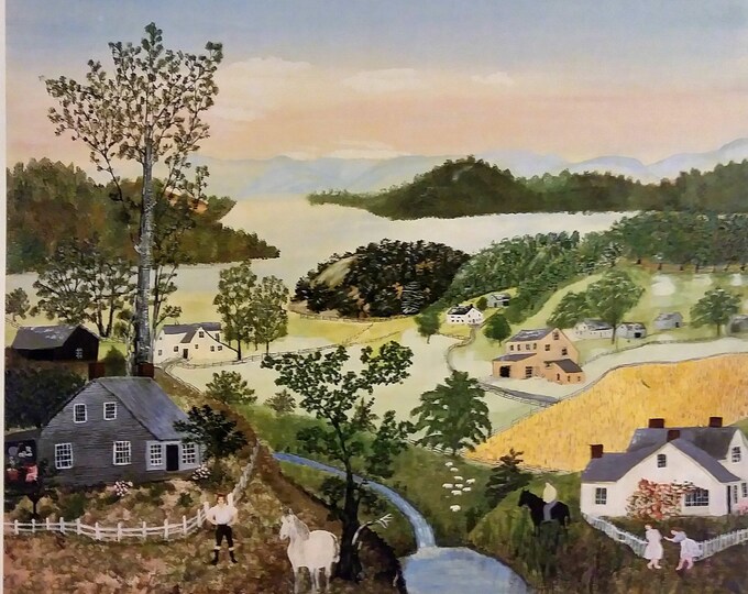 Grandma Moses a Beautiful World Folk Art Print Vintage Book Plate Print ...