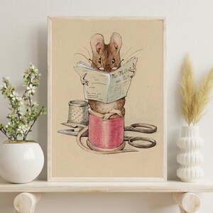 Printable Little Mouse Sitting on a Spool of Thread - the Taylor Mouse ...
