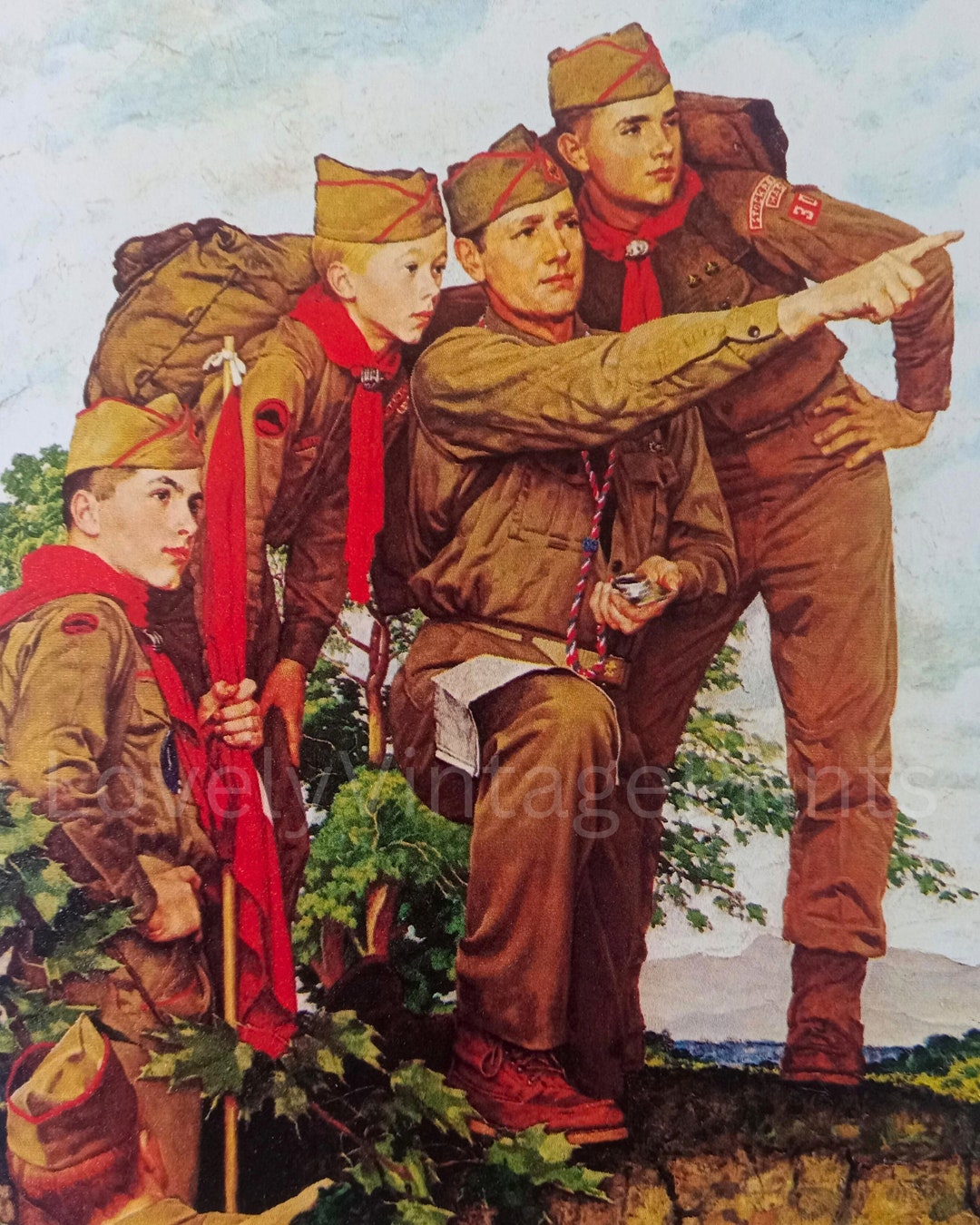 Printable Boy Scouts Art Norman Rockwell Boy Scouts Print PRINTABLE ART ...