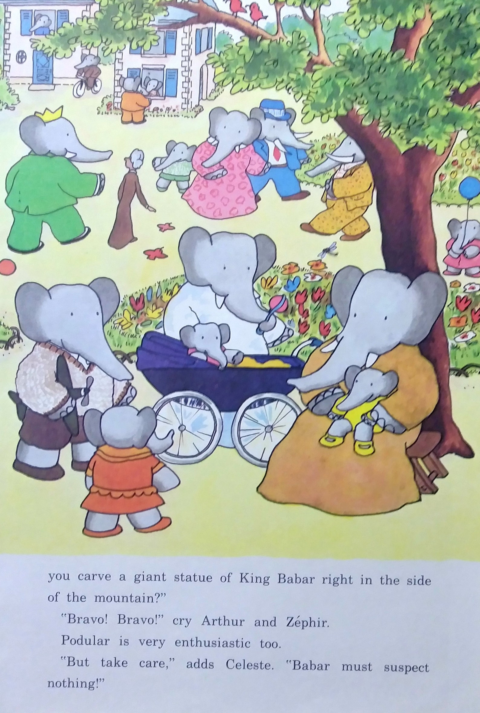 BABAR Print Babar and Family Book Plate Print Babar - Etsy