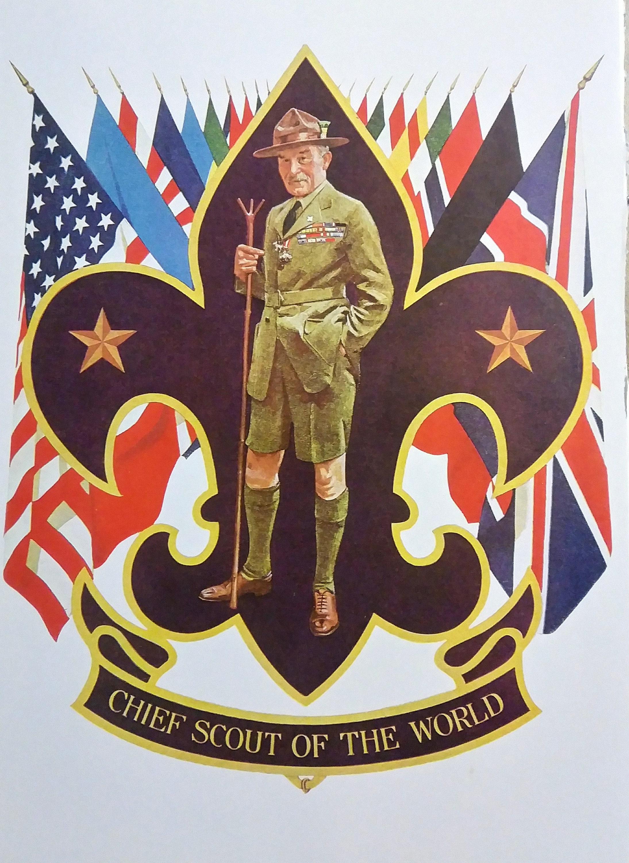 Norman Rockwell Boy Scouts Stampa Chief Scout of the World 11.5 x 8.5 ...