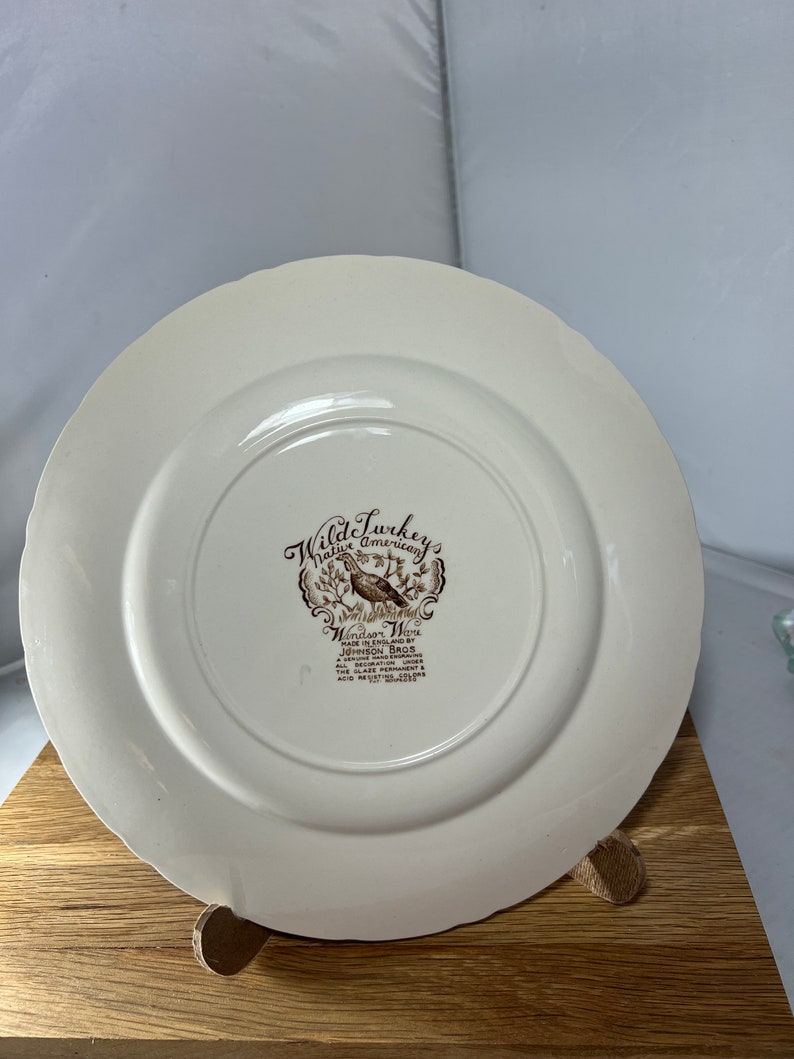 Johnson Brothers Wild Turkey Native American Dinner Plate - Etsy