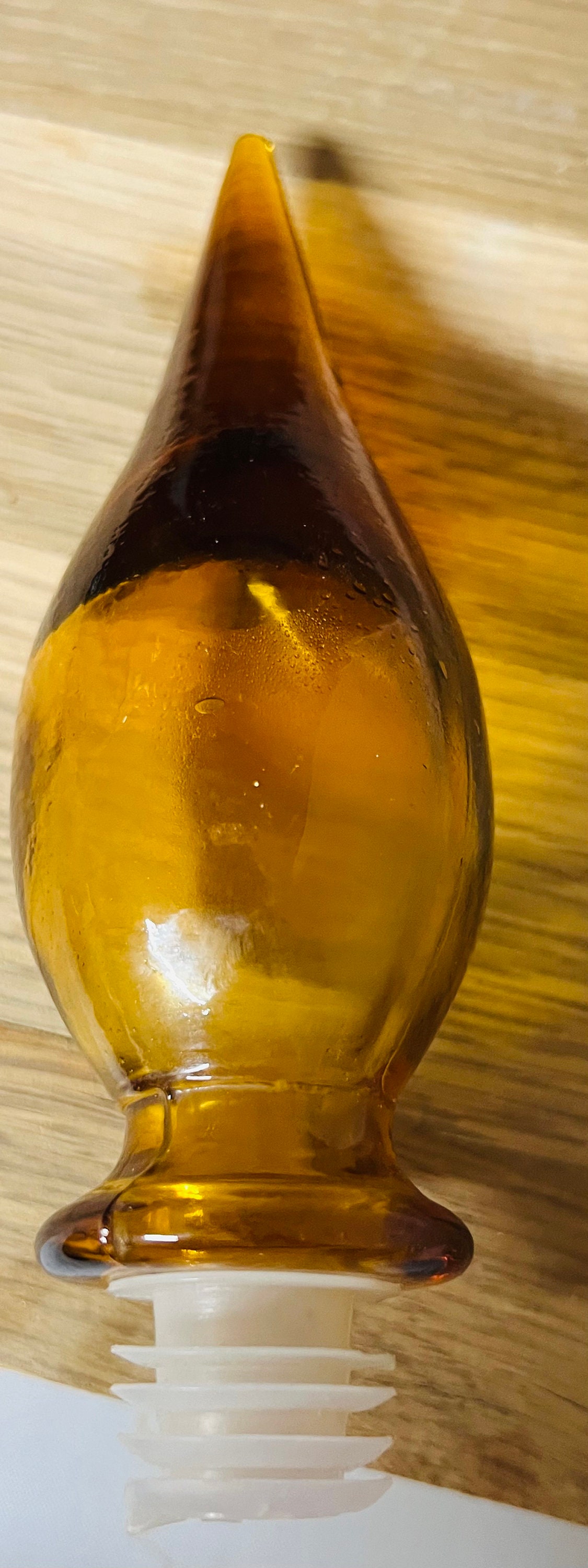 Vintage Amber Glass Italian Genie Bottle Decanter. This Listing is for ...