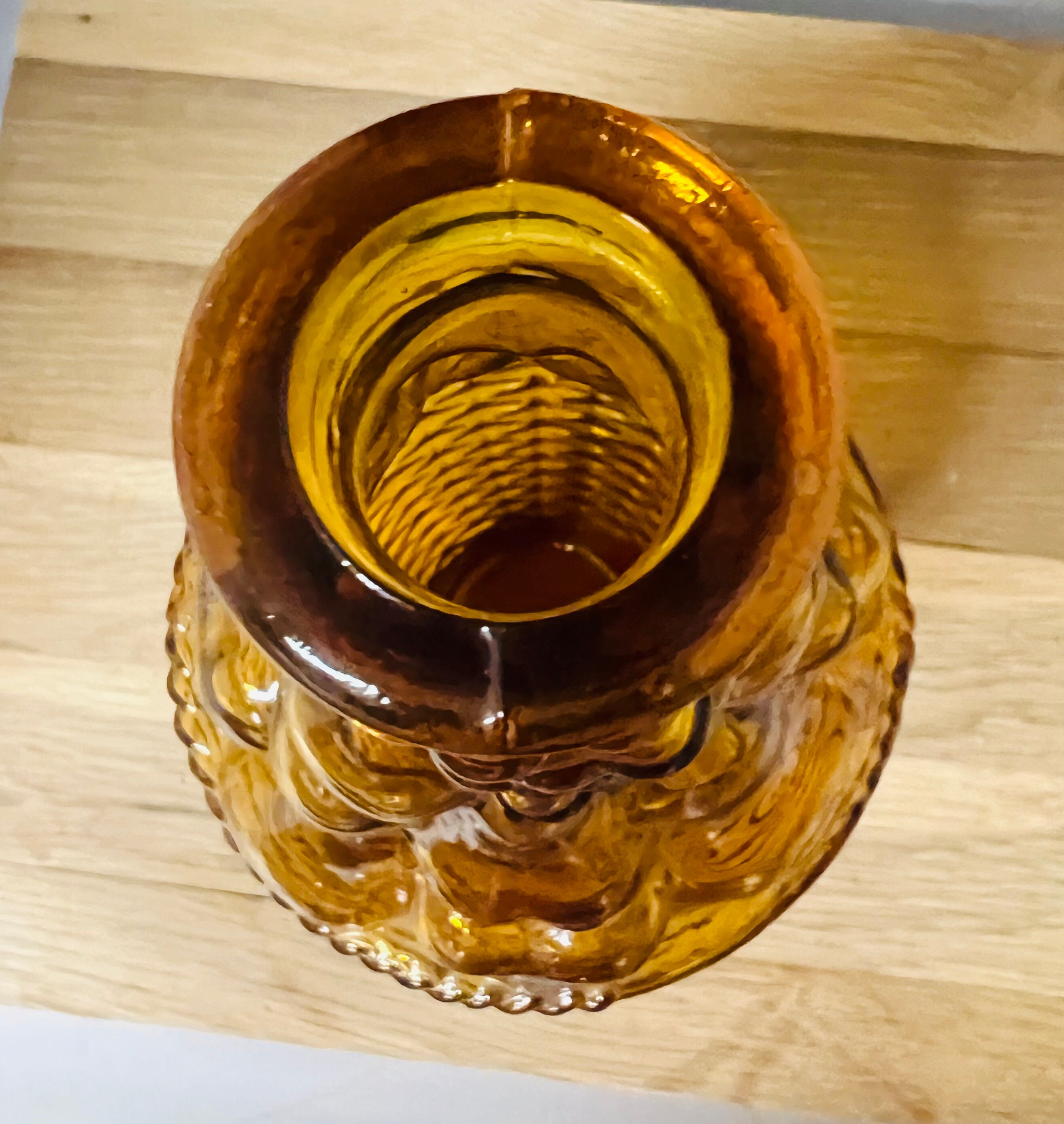 Vintage Amber Glass Italian Genie Bottle Decanter. This Listing is for ...