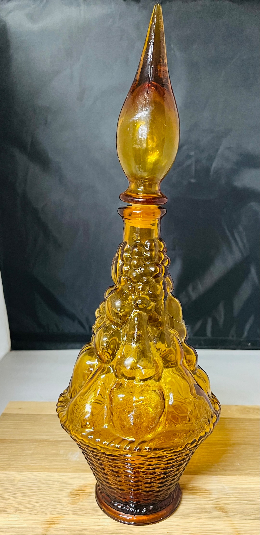 Vintage Amber Glass Italian Genie Bottle Decanter. This Listing is for ...