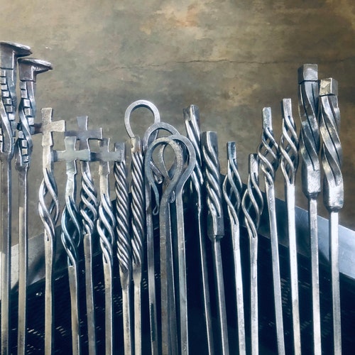 Hand Forged Fire Poker Iron Fire Poker Wrought Iron - Etsy