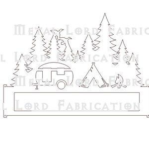 Camping Sign DXF for CNC - Etsy