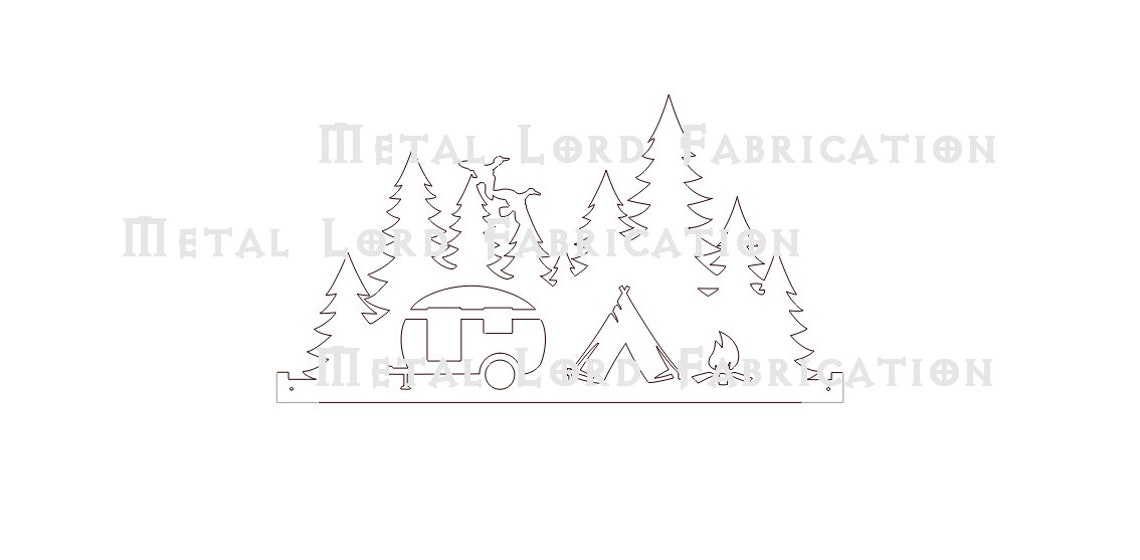 Camping Sign DXF for CNC - Etsy