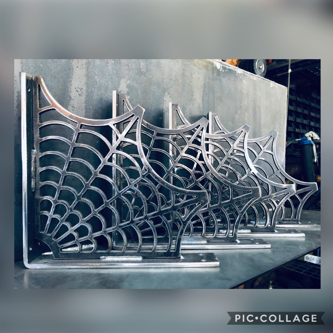 Steel Spider Web Shelf Bracket 12" - Etsy