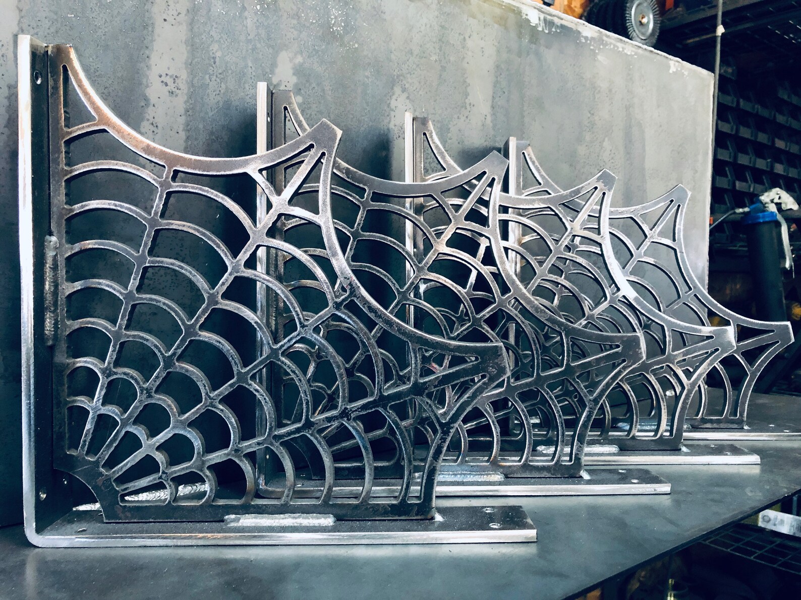 Steel Spider Web Shelf Bracket 12" - Etsy