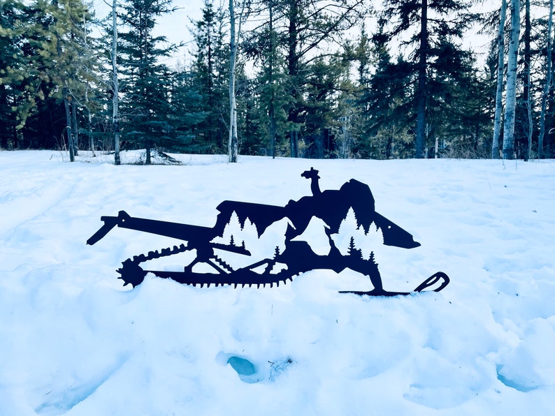 Metal Snowmobile Sign - Etsy Canada