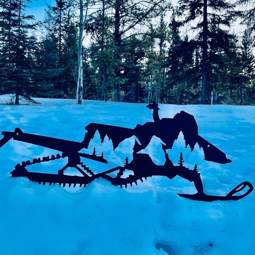 Metal Snowmobile Sign - Etsy Canada