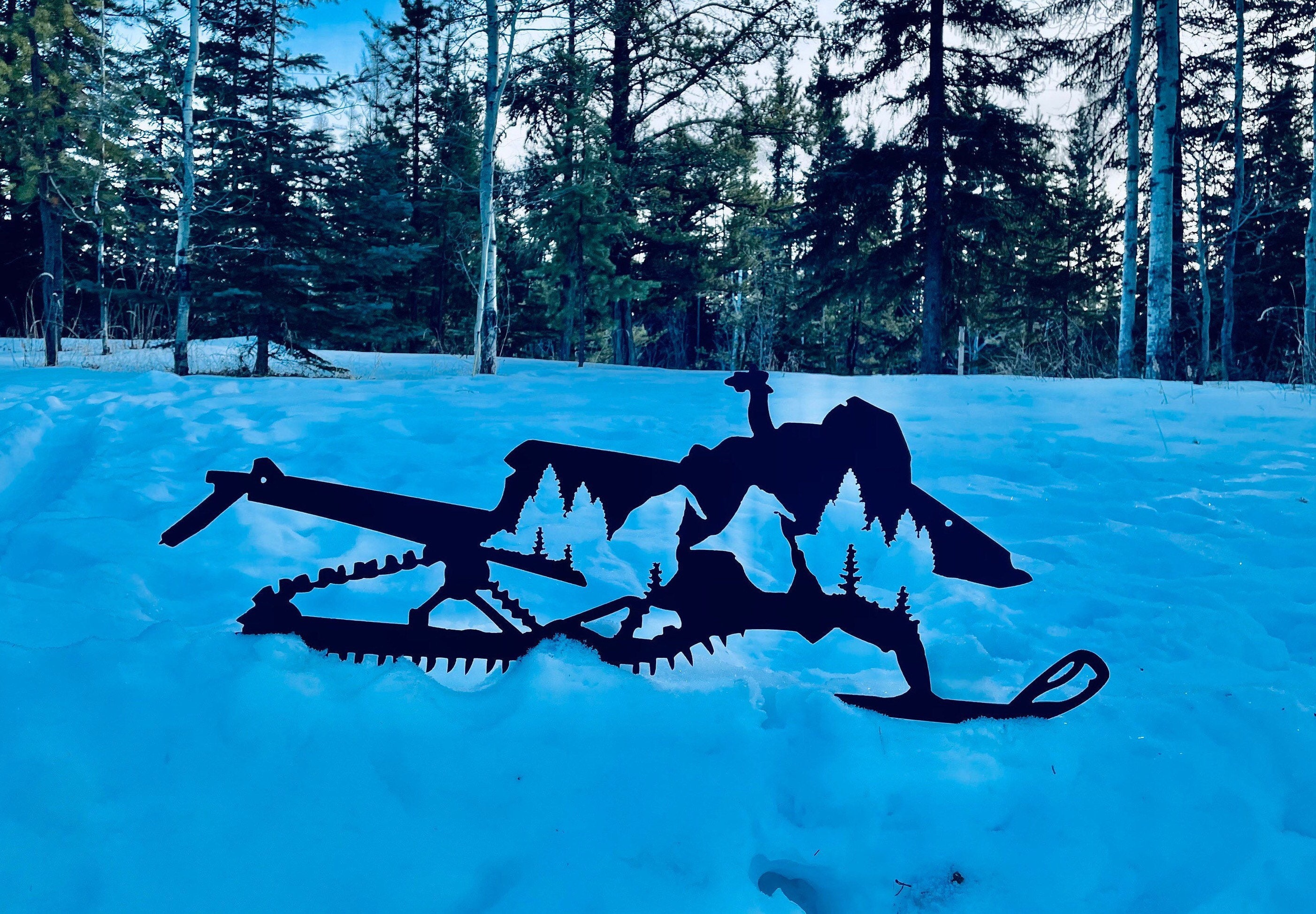 Metal Snowmobile Sign - Etsy Canada