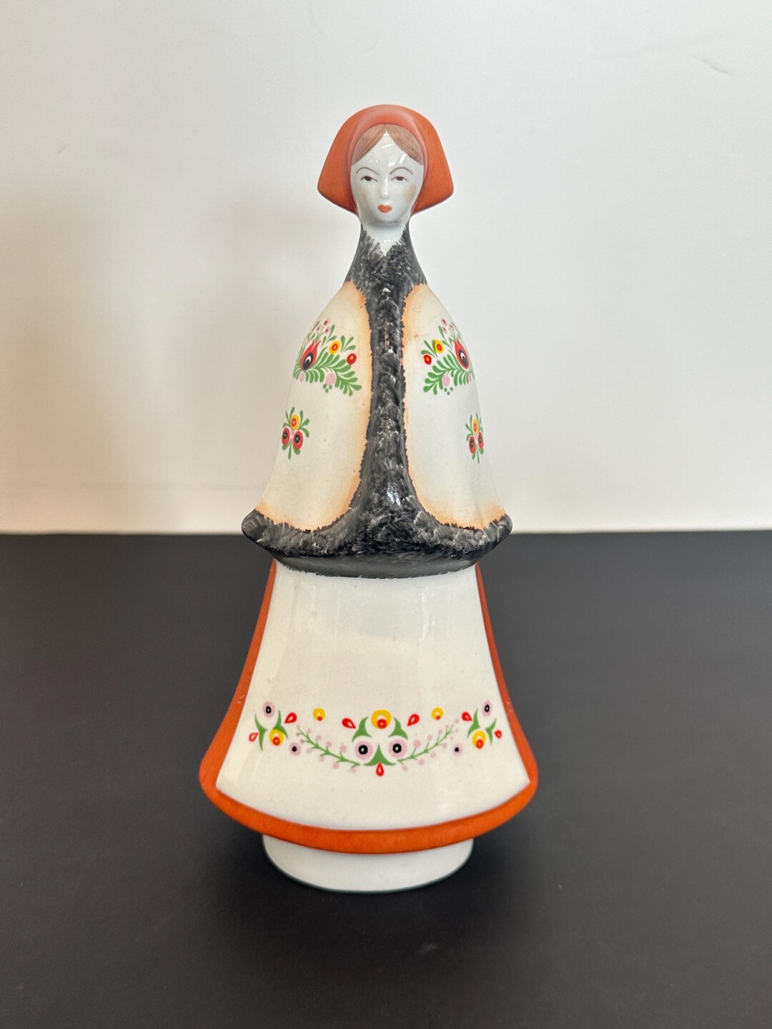 Vintage Budapest Aquincum Woman Folk Art Hungarian Porcelain Figurine ...