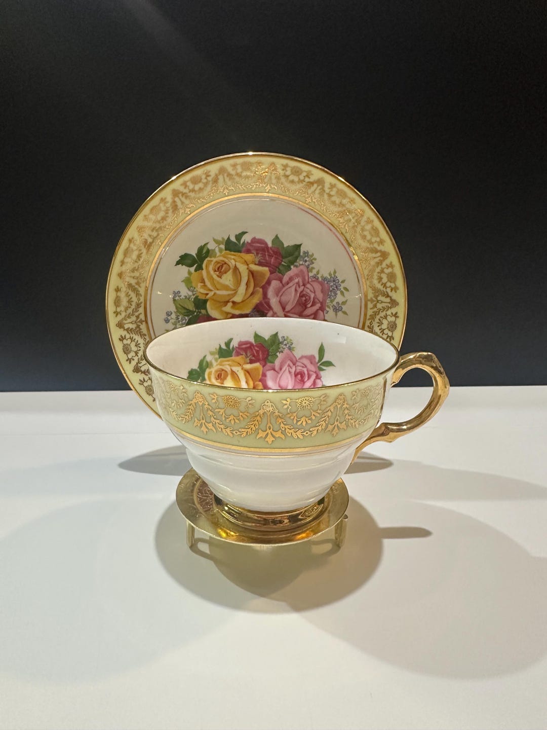 Vintage Regency Genuine Teacup & Saucer - Etsy UK