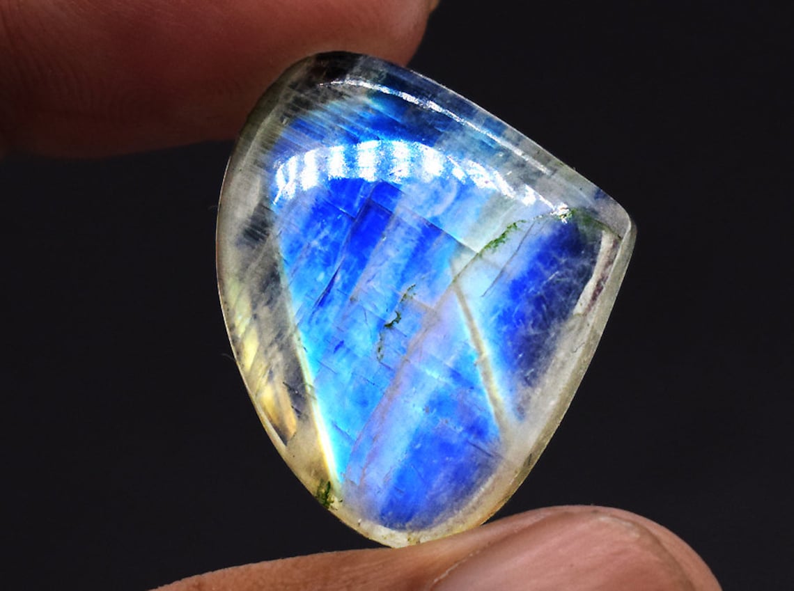Best Quality Blue Fire RAINBOW MOONSTONE Gemstone Real - Etsy