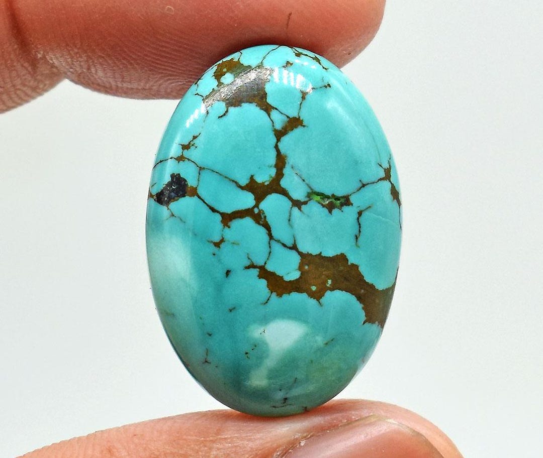 Tibetan Turquoise Cabochon: Natural Gemstone, 19.50 Cts - Etsy