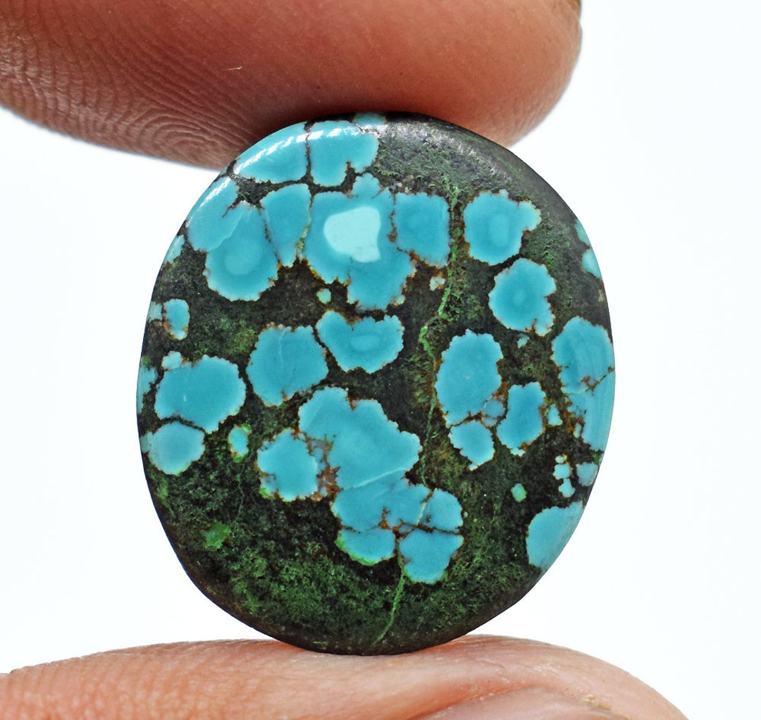 Tibetan Turquoise Gemstone: Spider Turquoise Cabochon - Etsy