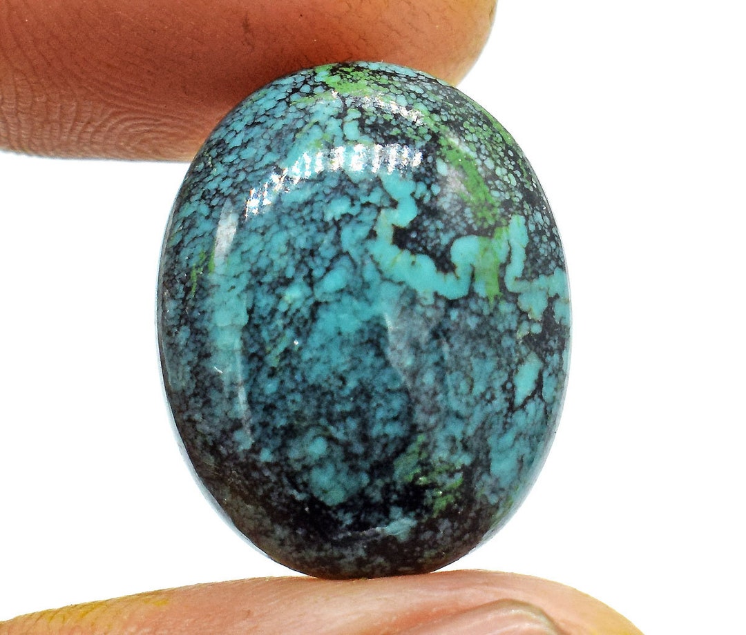 Tibetan Turquoise Cabochon: Natural Gemstone for Jewelry Making (11 Ct ...