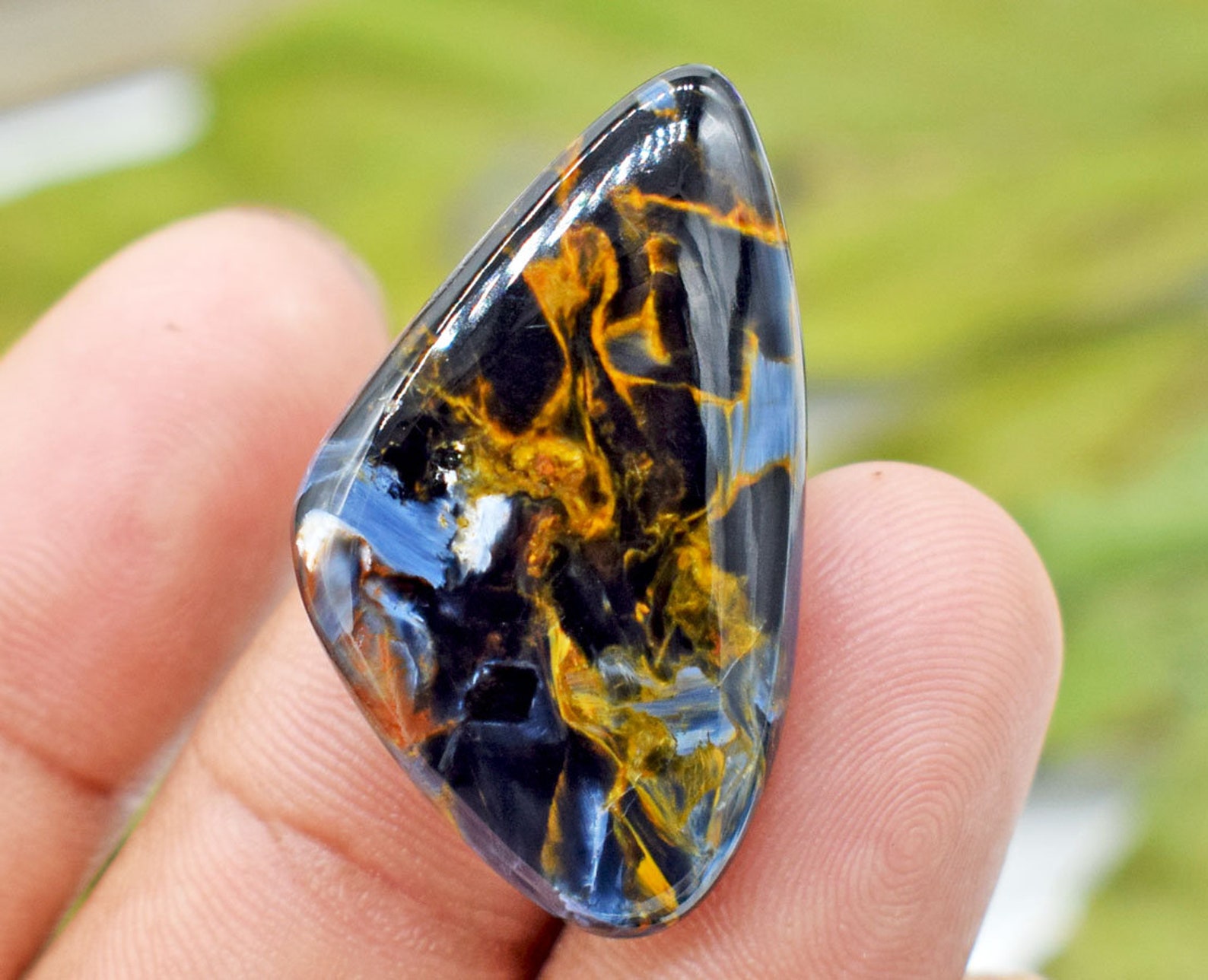 A BLUE PIETERSITE Pietersite Gemstone 24.40 Cts Smooth | Etsy