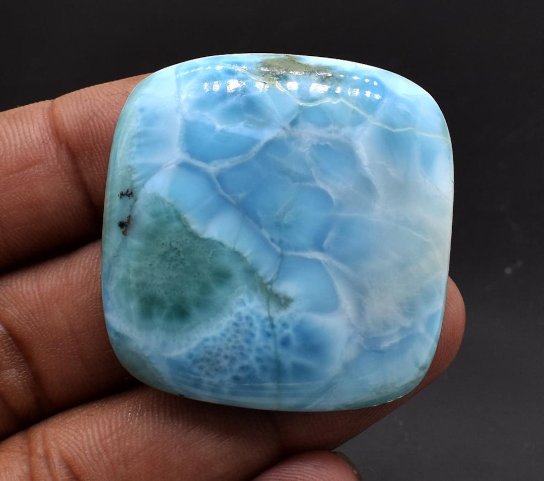 Natural Dominican Larimar Gemstone, Larimar Stone 98 Cts, Larimar Stone ...