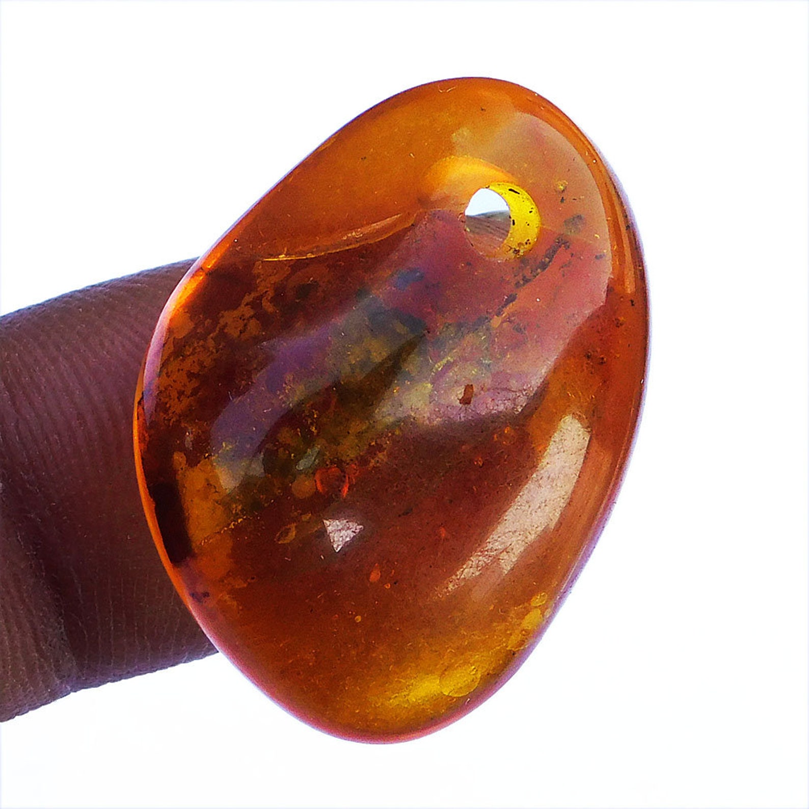 Natural Drilled Amber Gemstone Genuine Amber Stone Healing - Etsy