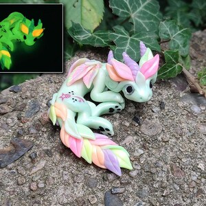 Polymer Clay Dragon Photoluminous Forest Dragon - Etsy