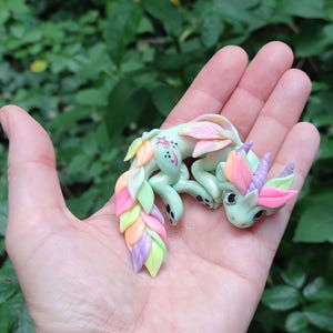Polymer Clay Dragon Photoluminous Forest Dragon - Etsy