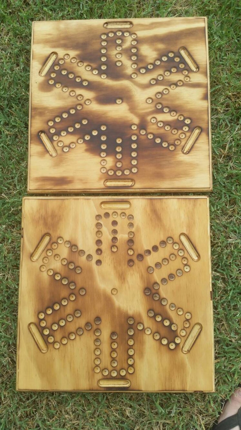 HANDMADE Real Wood WAHOO BOARD with marbles & dice | Etsy