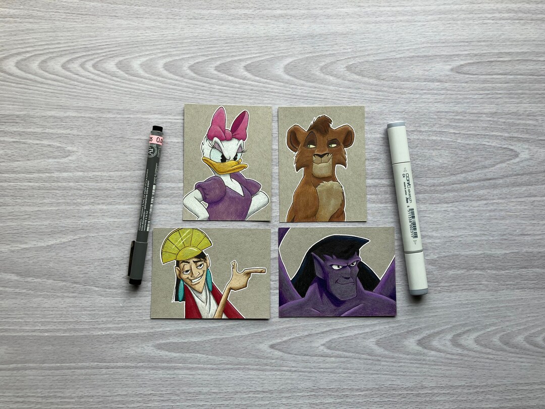 Daisy, Kovu, Goliath and Kuzko Doodles Original Small Drawings - Etsy