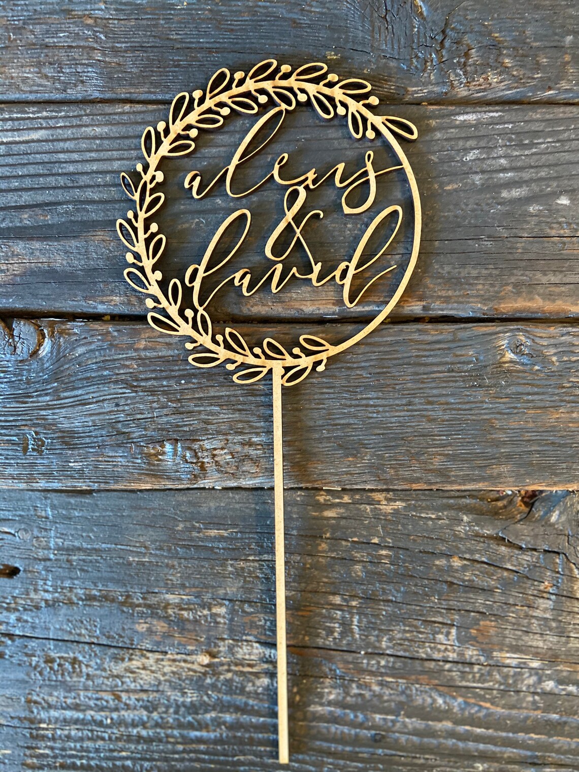Wood Cake Toppers | Mr Mrs Cake Topper |rustic Cake Toppers for Wedding ...