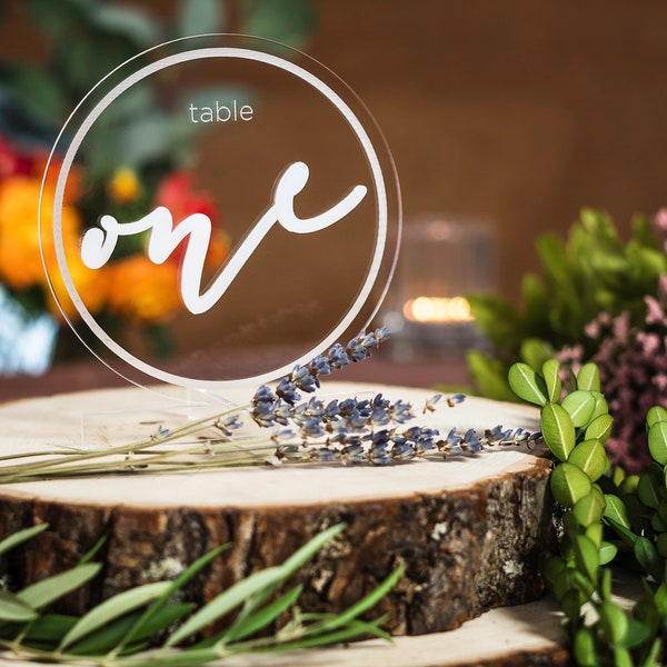 Circle Table Numbers - Etsy