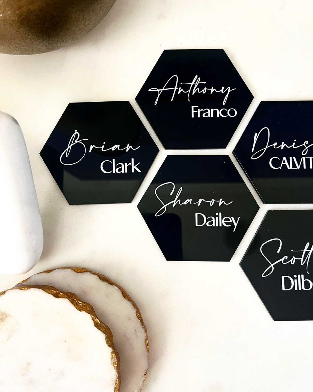 Personalised Acrylic Wedding Party Place Names Luxury Custom Wedding ...