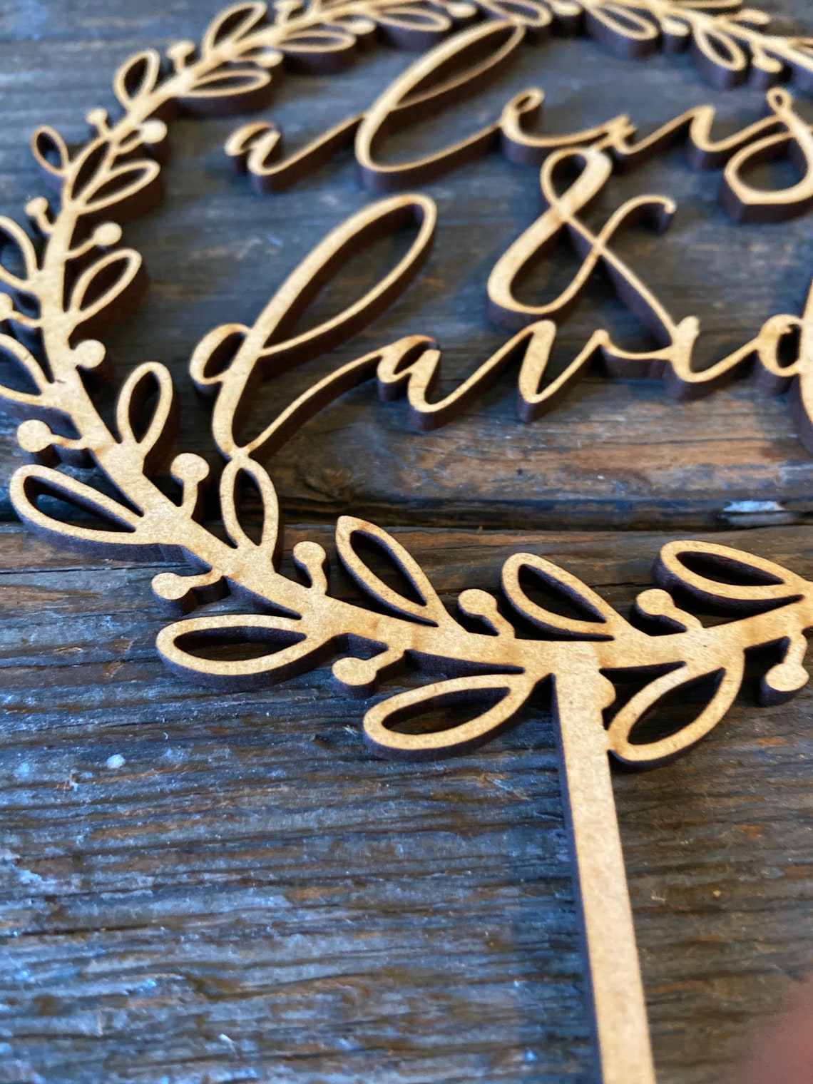 Wood Cake Toppers | Mr Mrs Cake Topper |rustic Cake Toppers for Wedding ...