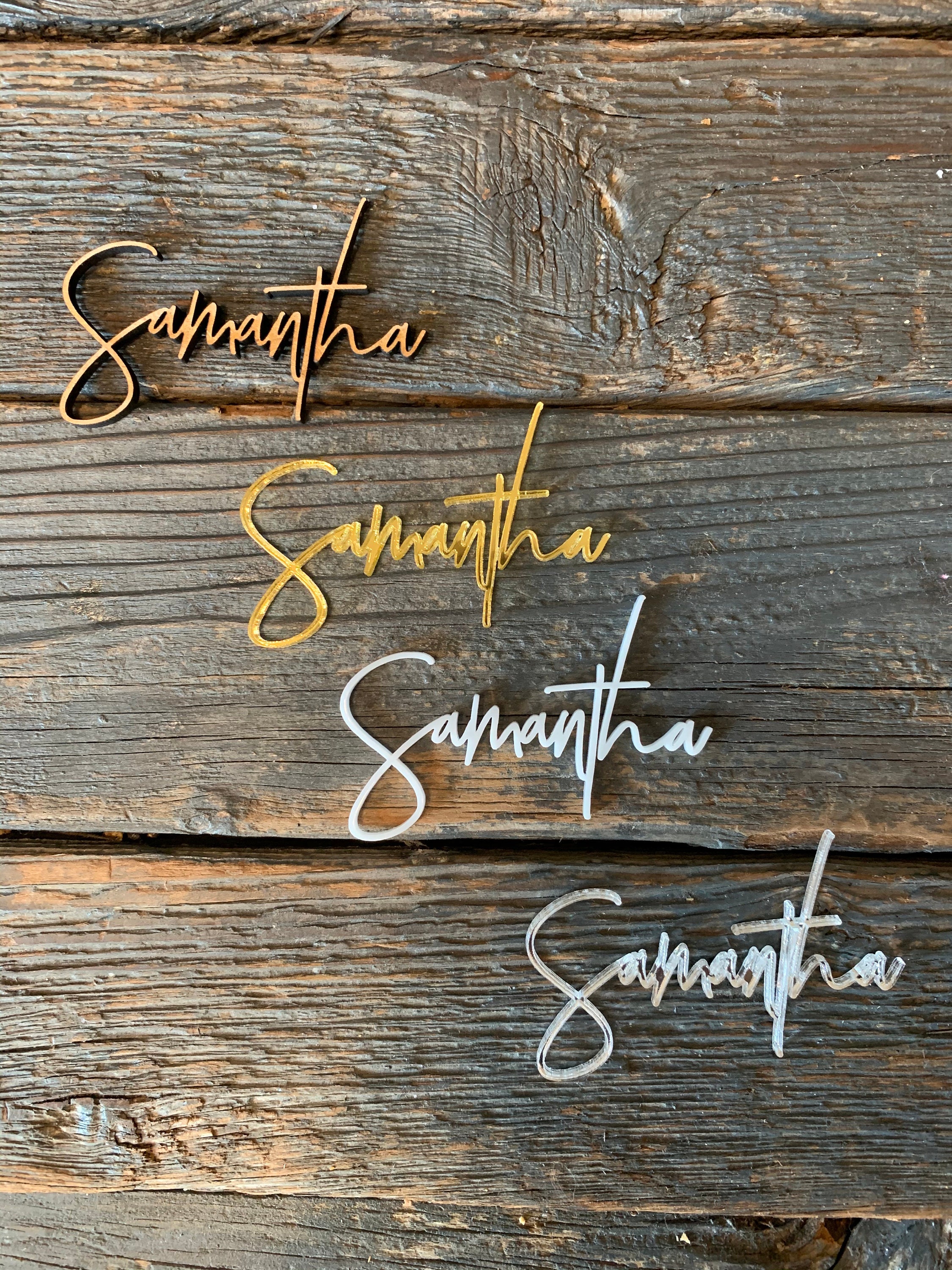 Personalized Wooden Place Cards Name Plates for Wedding - Etsy