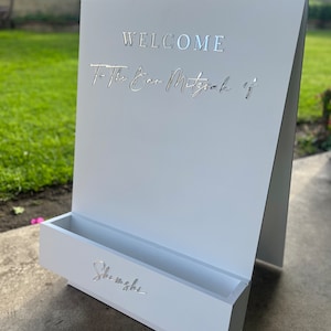 Flower Box Welcome Sign, Wedding Welcome Sign With Flower Box, Floral ...