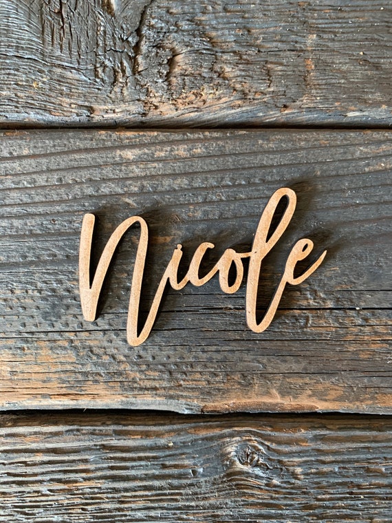 Personalized Wooden Place Cards Name Plates for Wedding - Etsy