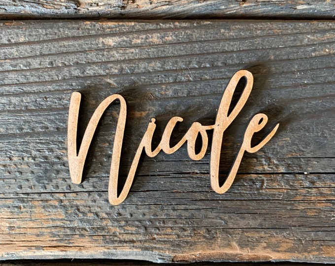 Personalized Wooden Place Cards Name Plates for Wedding Wood Name Wood ...