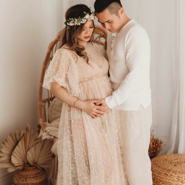 Lace Maternity Dress for Photo Shoot - Etsy