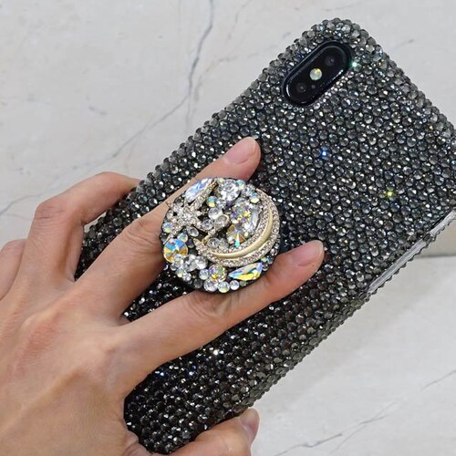 The Universe Popsocket Grip Bling Genuine Crystals Case for - Etsy
