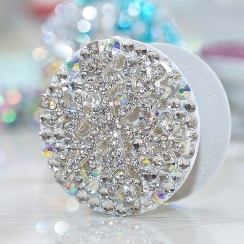 White Pearls & Genuine Crystals Popsockets Bling Popgrip - Etsy