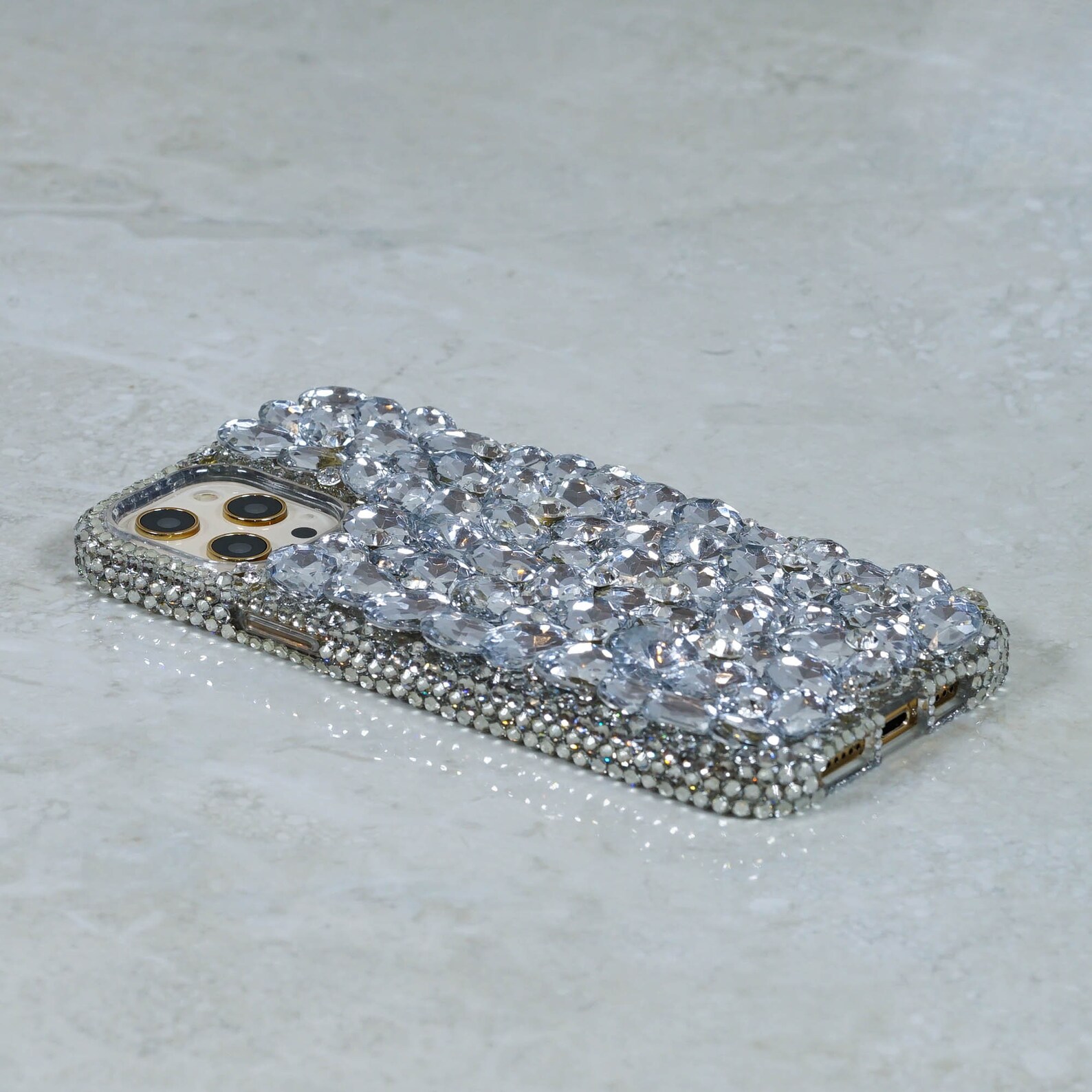 Bling Clear Gem Stones Genuine Crystals Diamond Easy Grip Case - Etsy