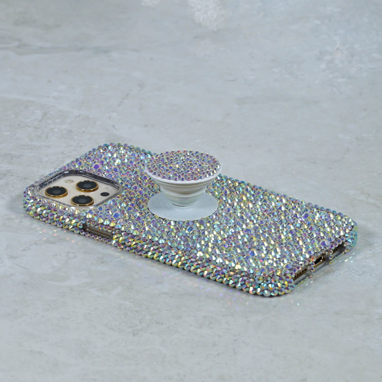 Popsocket Grip Bling Genuine Aurora Borealis Crystals Case for - Etsy