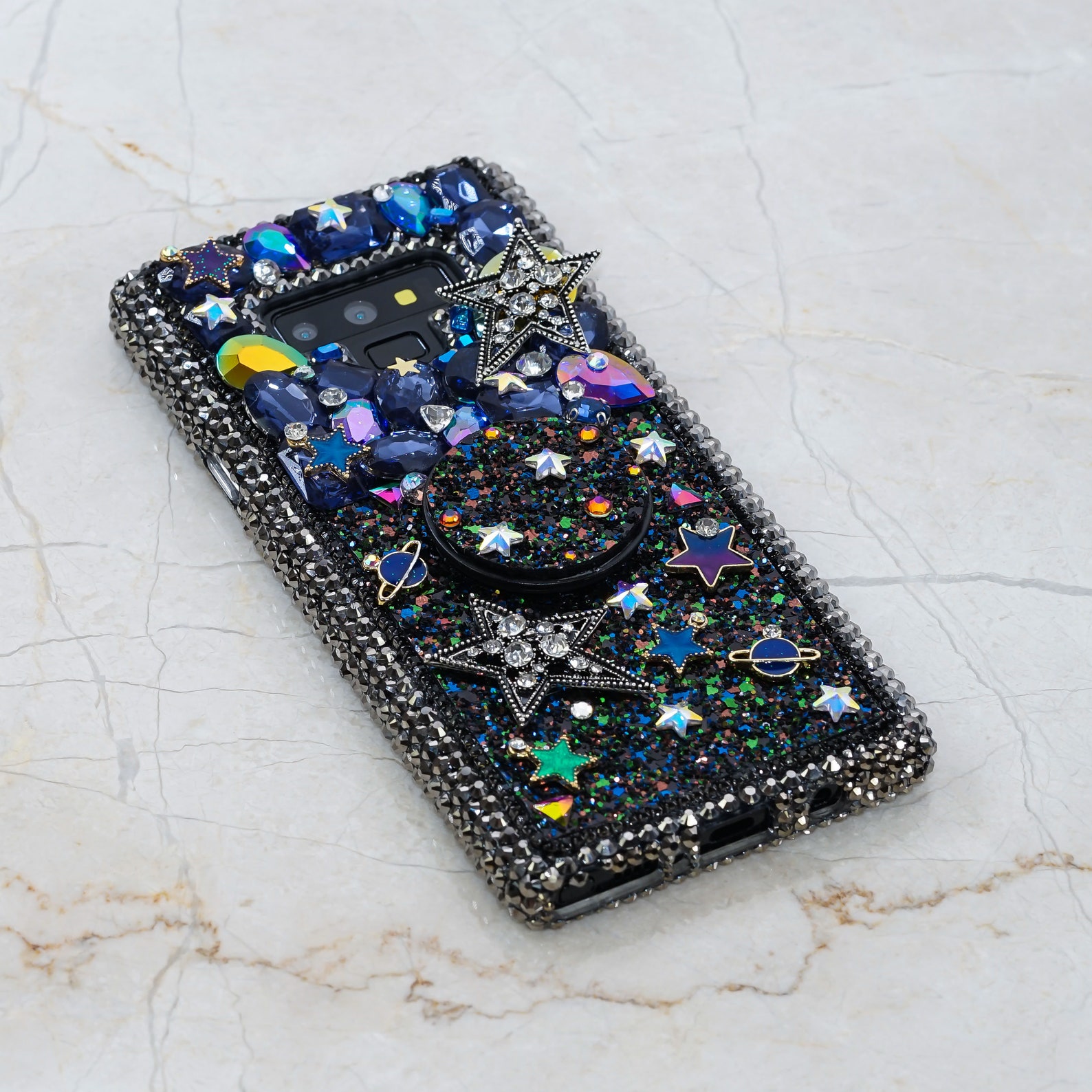 The Universe Popsocket Grip Bling Genuine Crystals Case For | Etsy