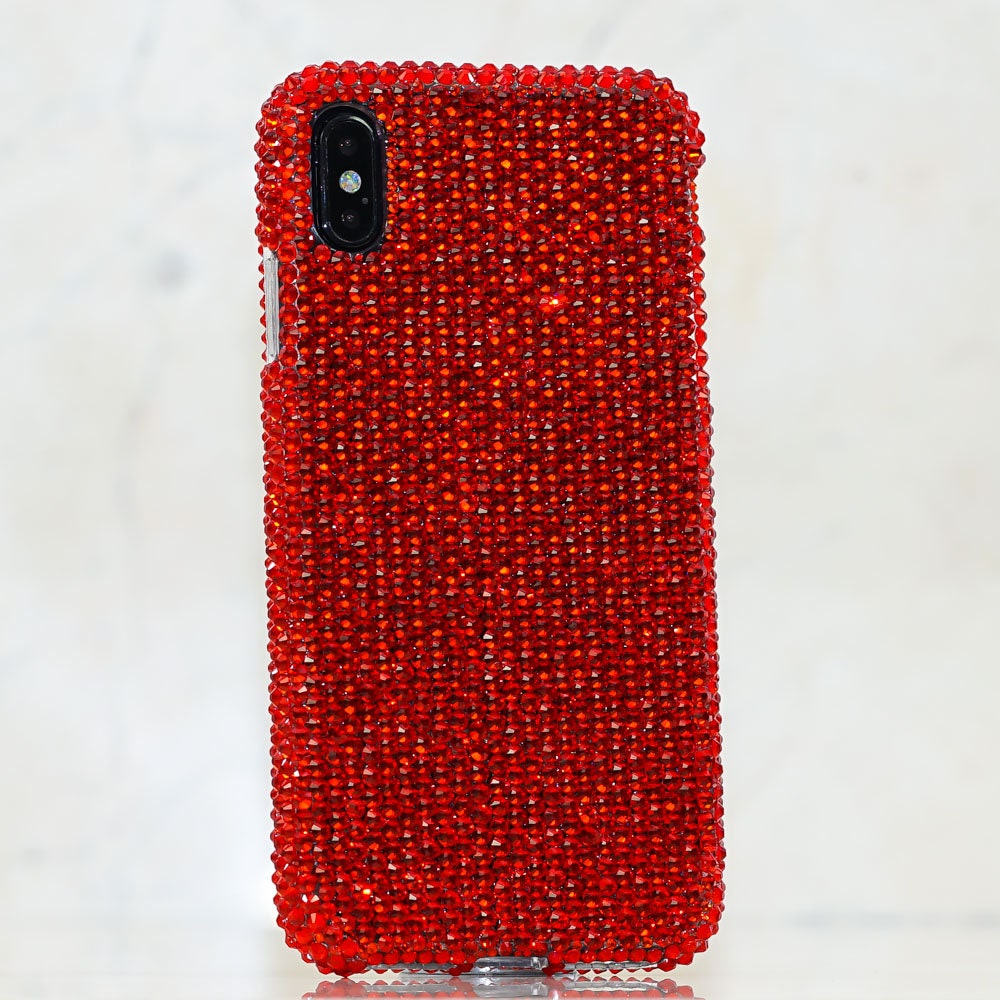 Bling Genuine Bright Red Crystals Case for iPhone 17 16 15 Pro Max ...